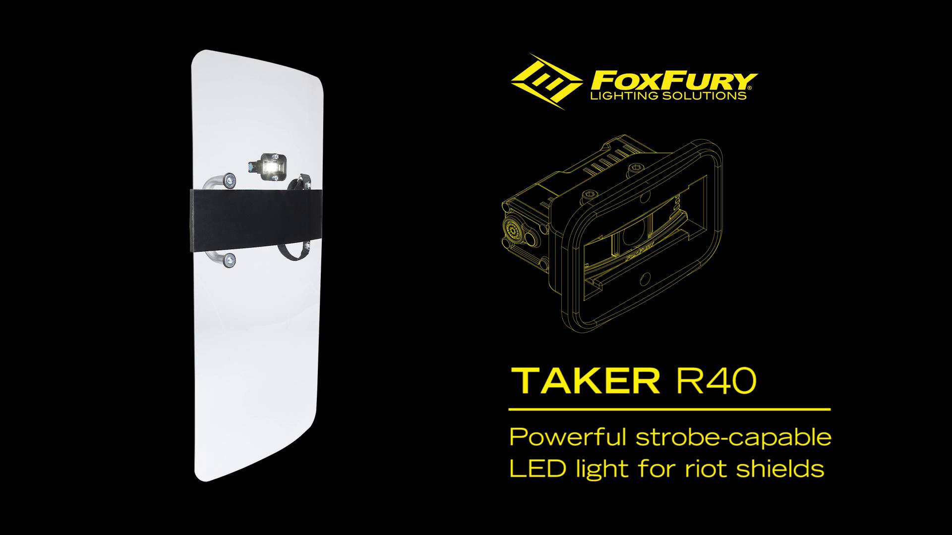 Taker B50 Ballistic Shield Light, IR & White | FoxFury